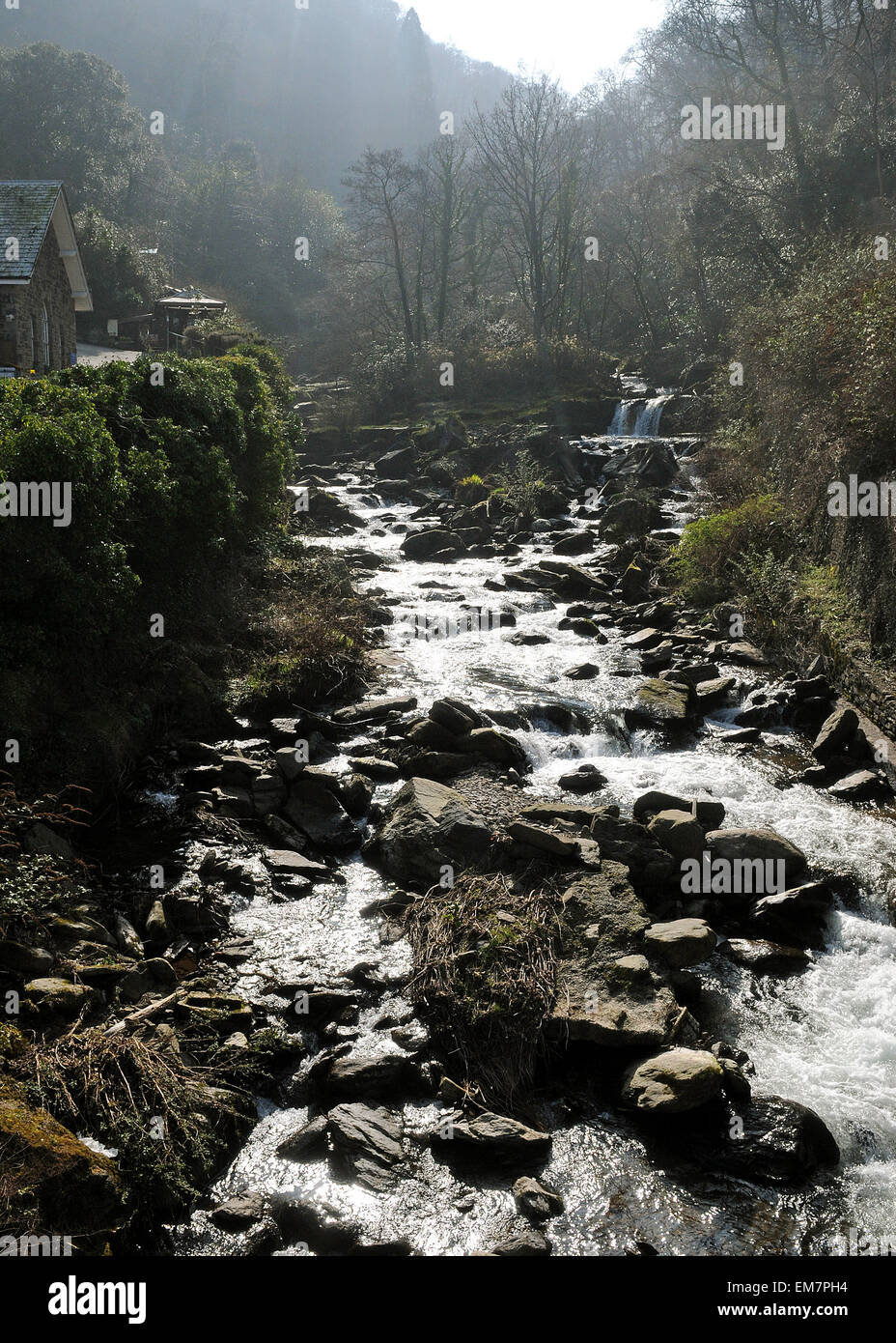 Lynmouth The Glen Lyn Gorge Stock Photo - Alamy