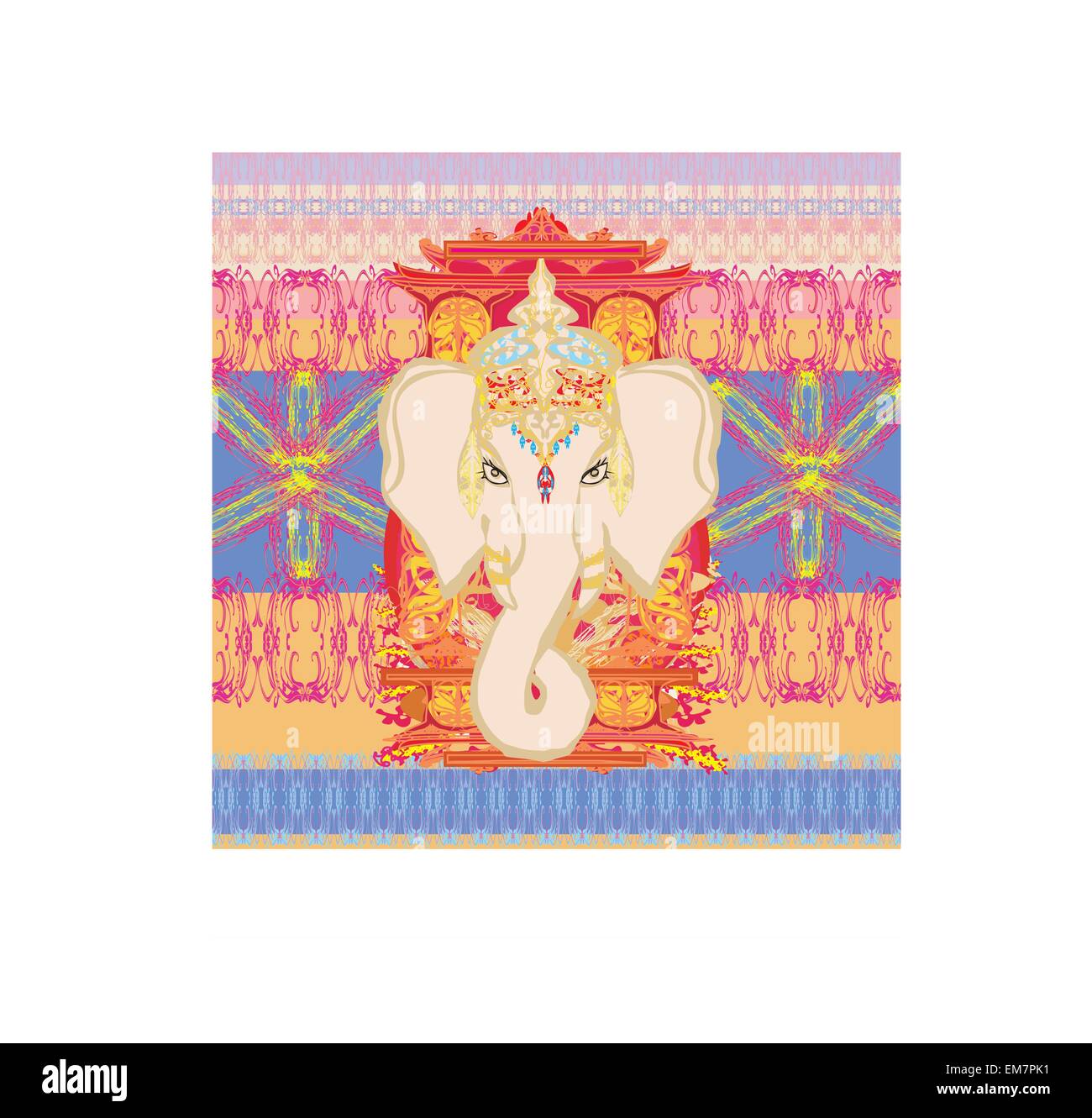 Creative illustration of Hindu Lord Ganesha Stock Vector Image & Art ...