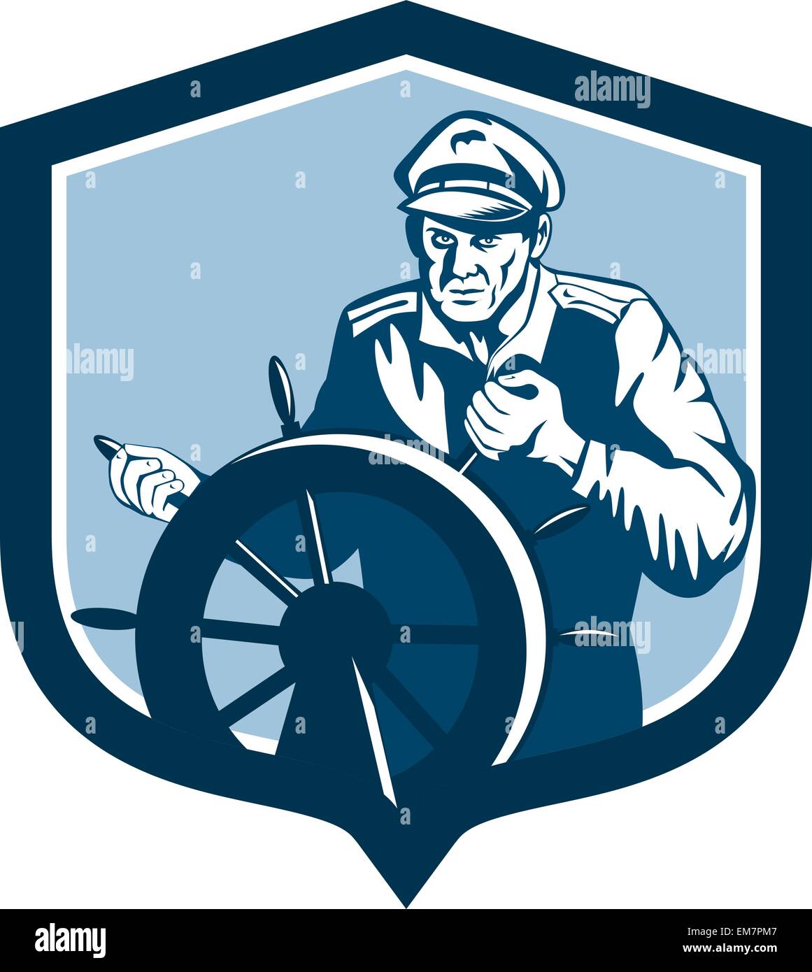 Illustration fisherman sea captain Stock Vector Images - Alamy