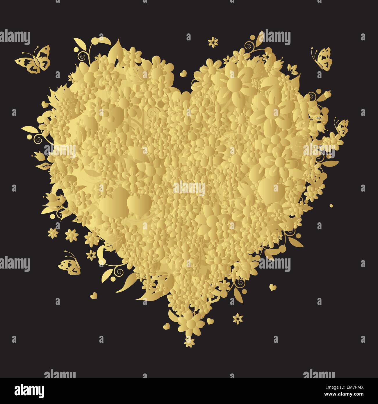 Floral heart shape for your design Stock Vector Image & Art - Alamy