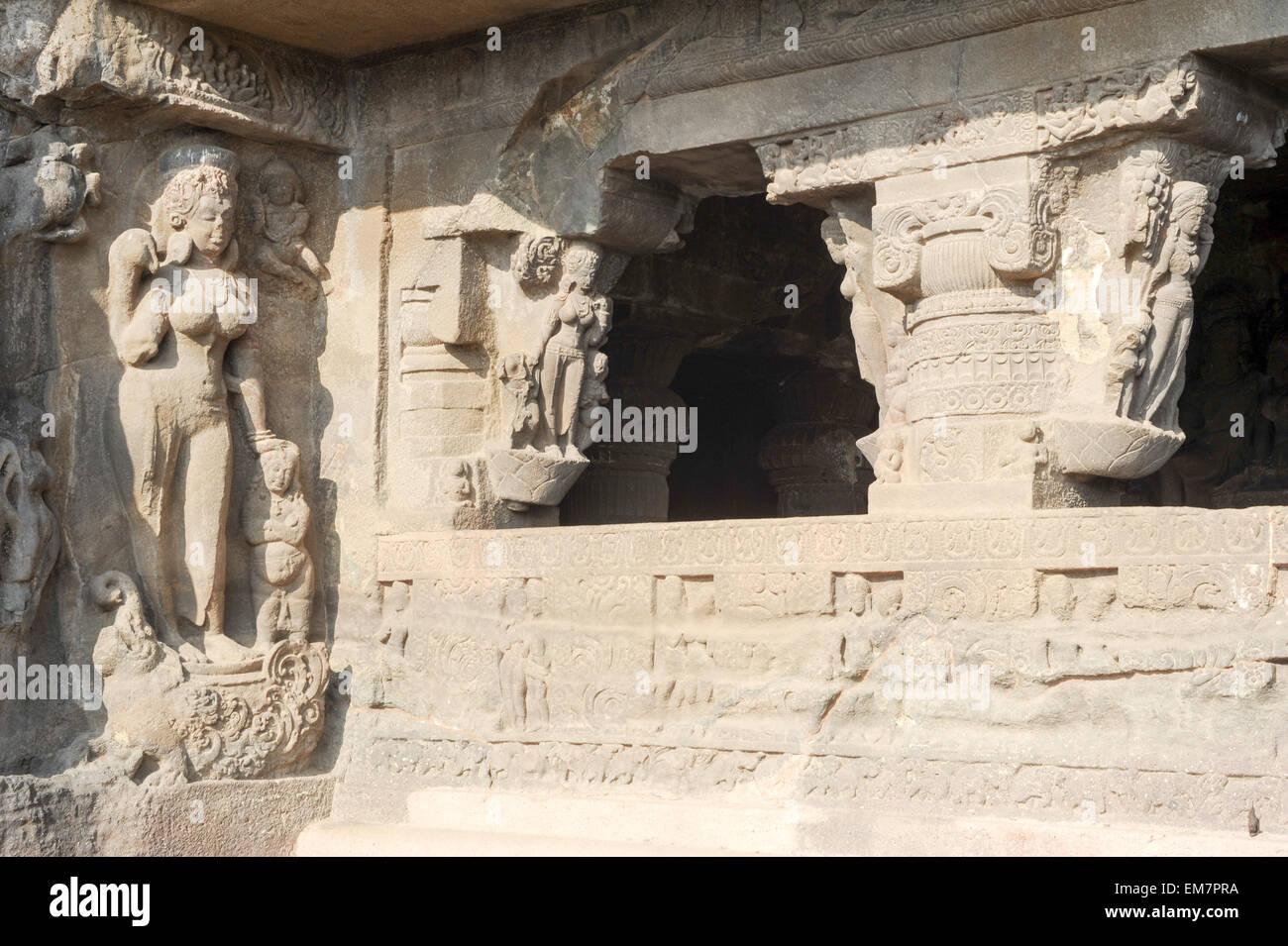 Ellora caves near Aurangabad, Maharashtra state in India Stock Photo ...