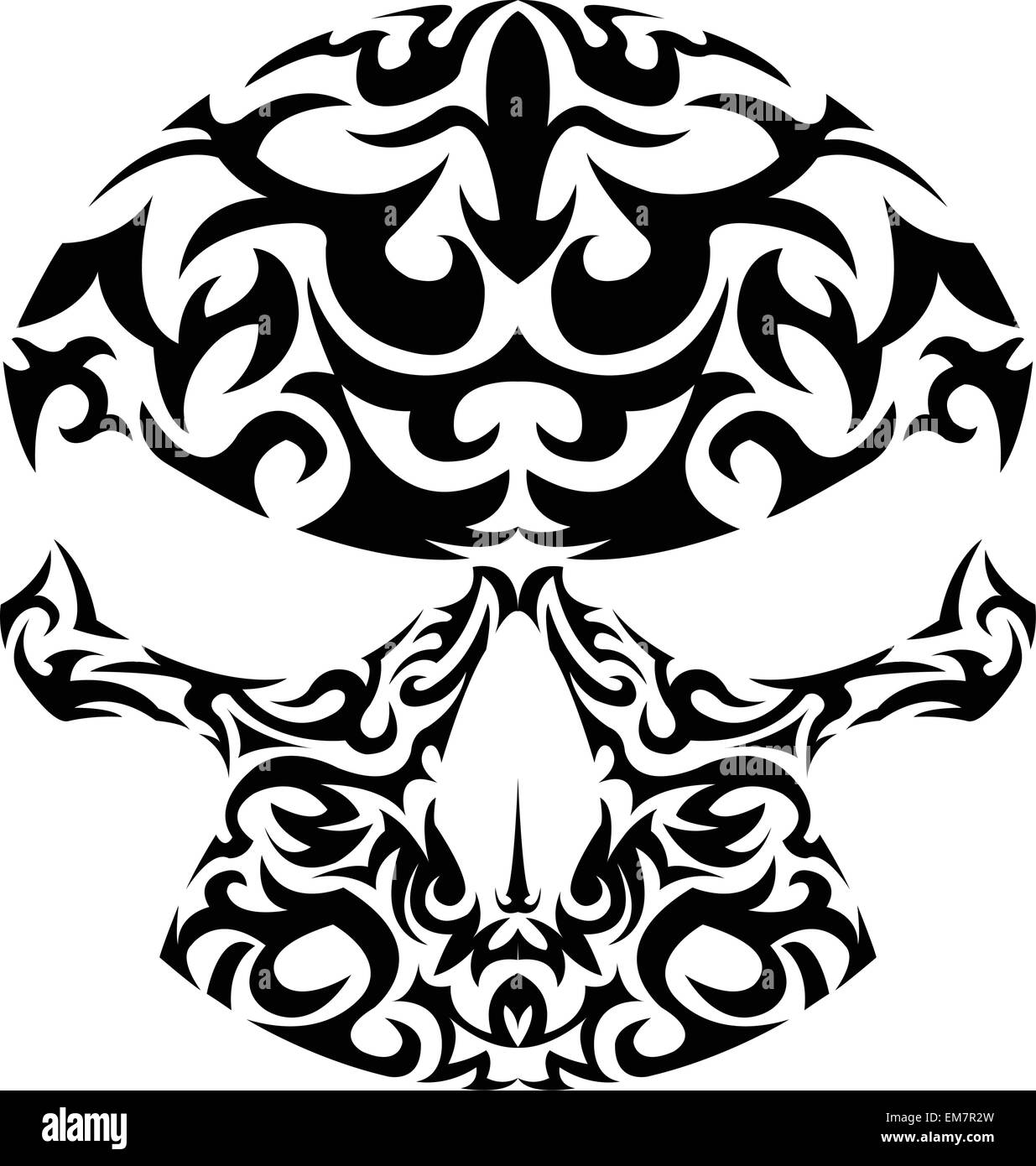 Vector illustration of tribal skull Stock Vector Image & Art - Alamy
