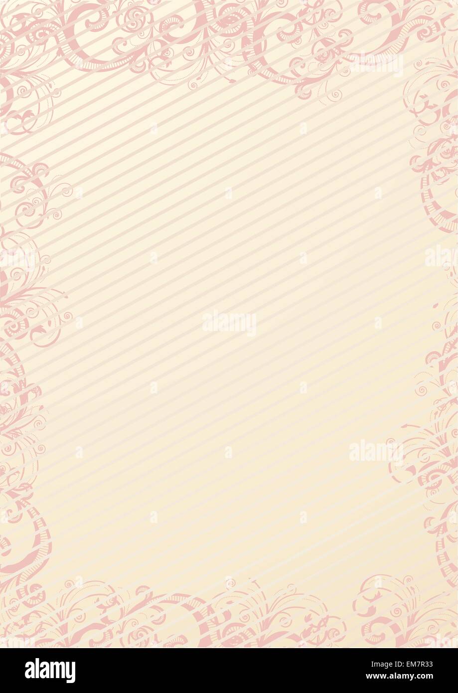 Elegant beige ornamental floral Stock Vector Images - Alamy