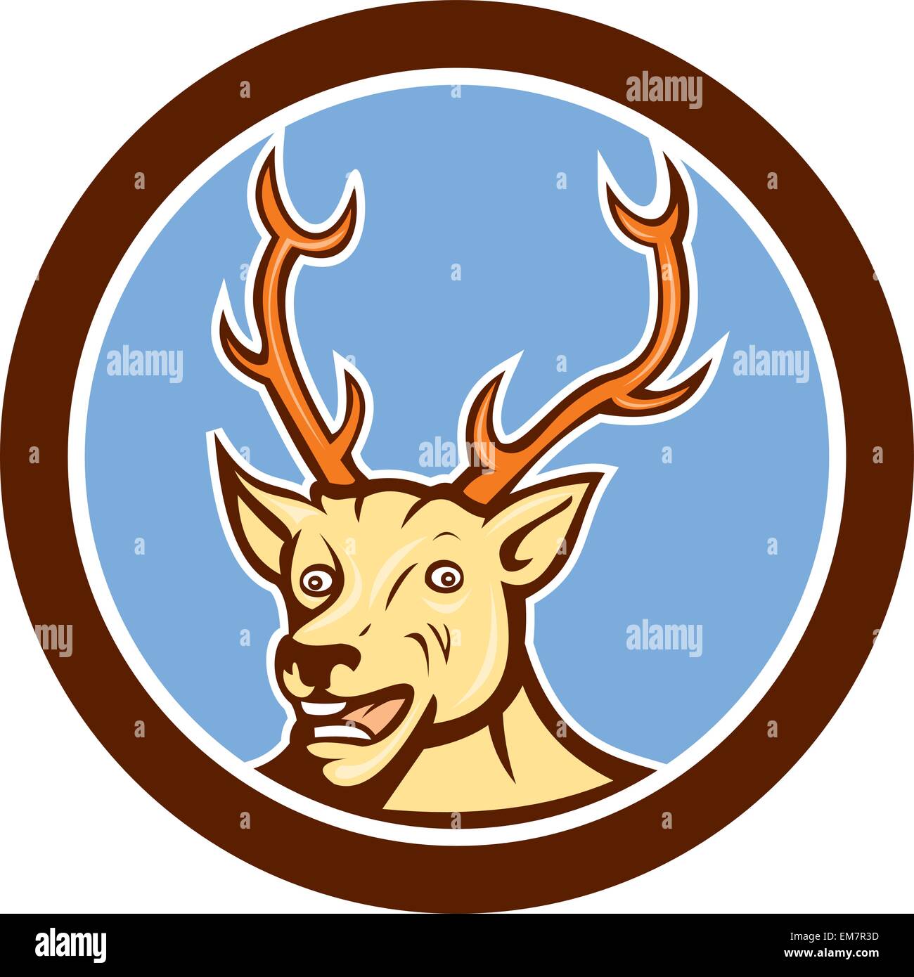 Buck deer head Stock Vector Images - Alamy