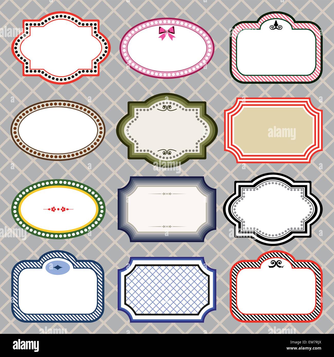 Set of retro styled frames Stock Vector Image & Art - Alamy