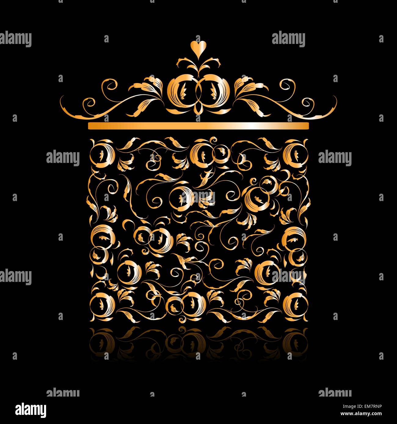 Golden black gift Stock Vector Images - Alamy