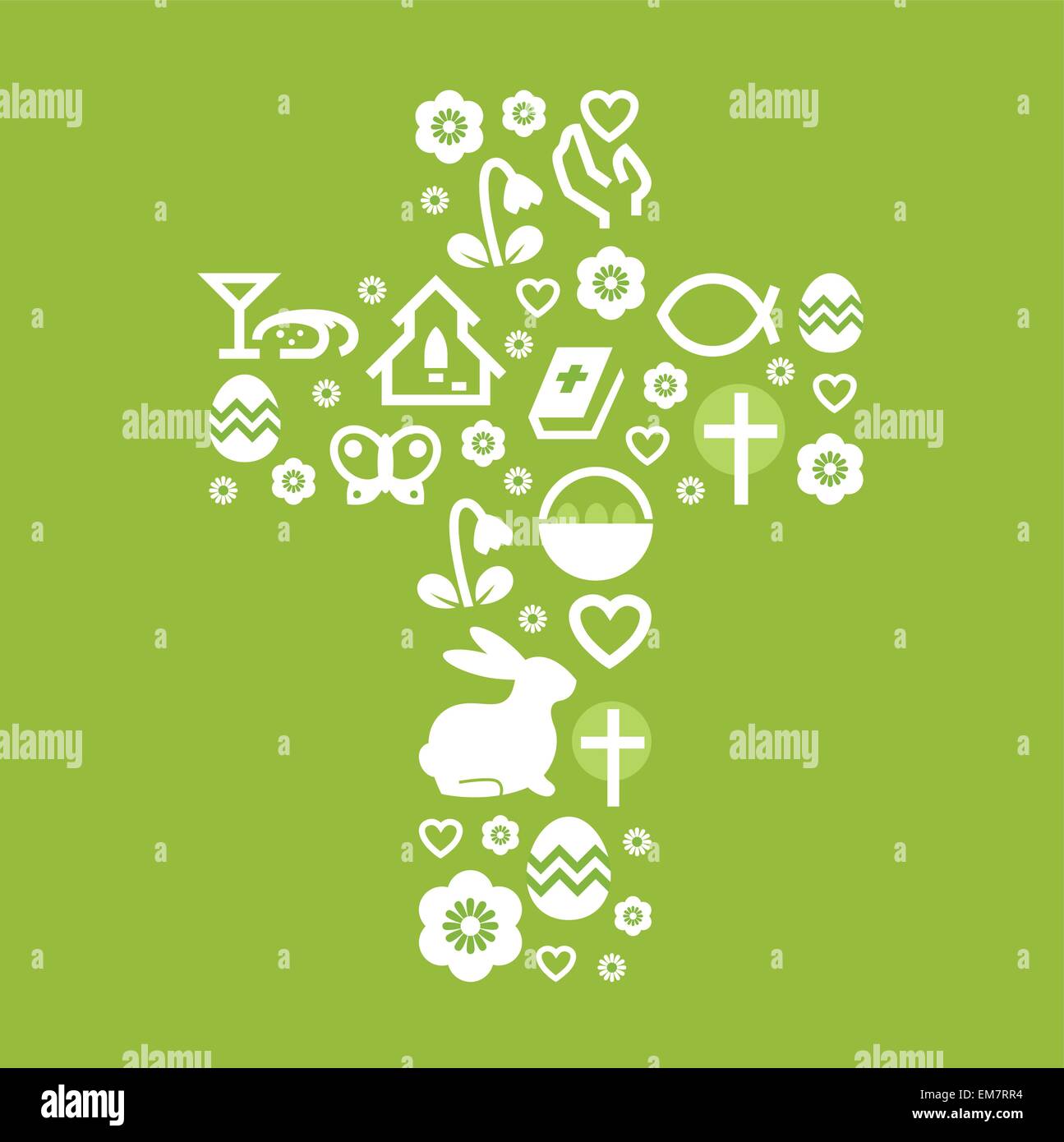 Easter icons crucifix cross Stock Vector Images - Alamy