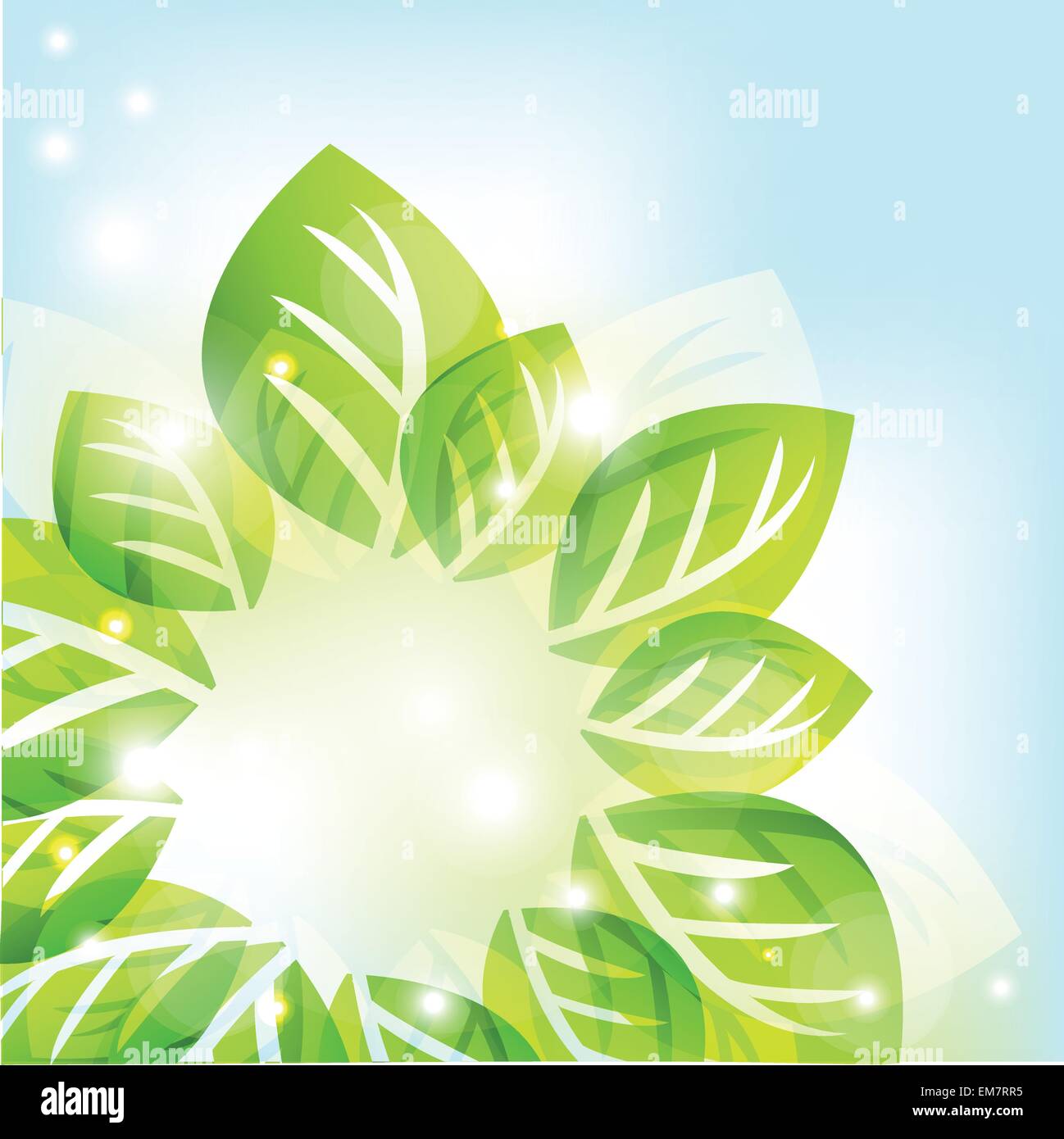 Abstract background with green leaves Stock Vector Image & Art - Alamy