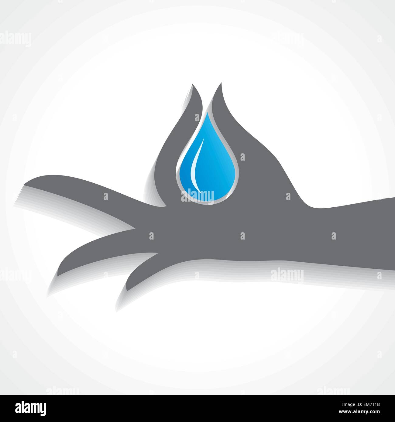 fingers make a water drop Stock Vector Image & Art - Alamy