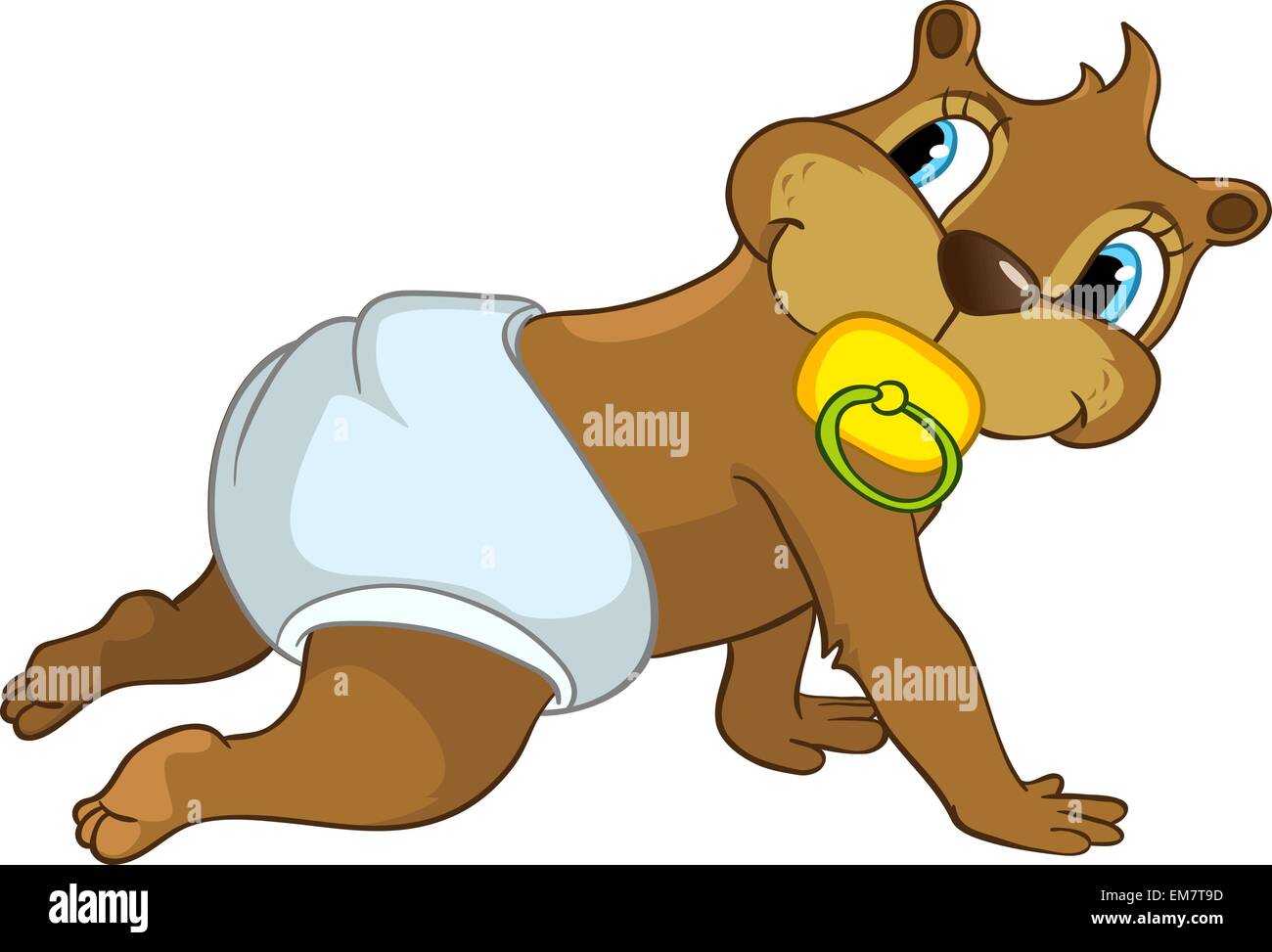 Baby beaver isolated Stock Vector Images - Alamy