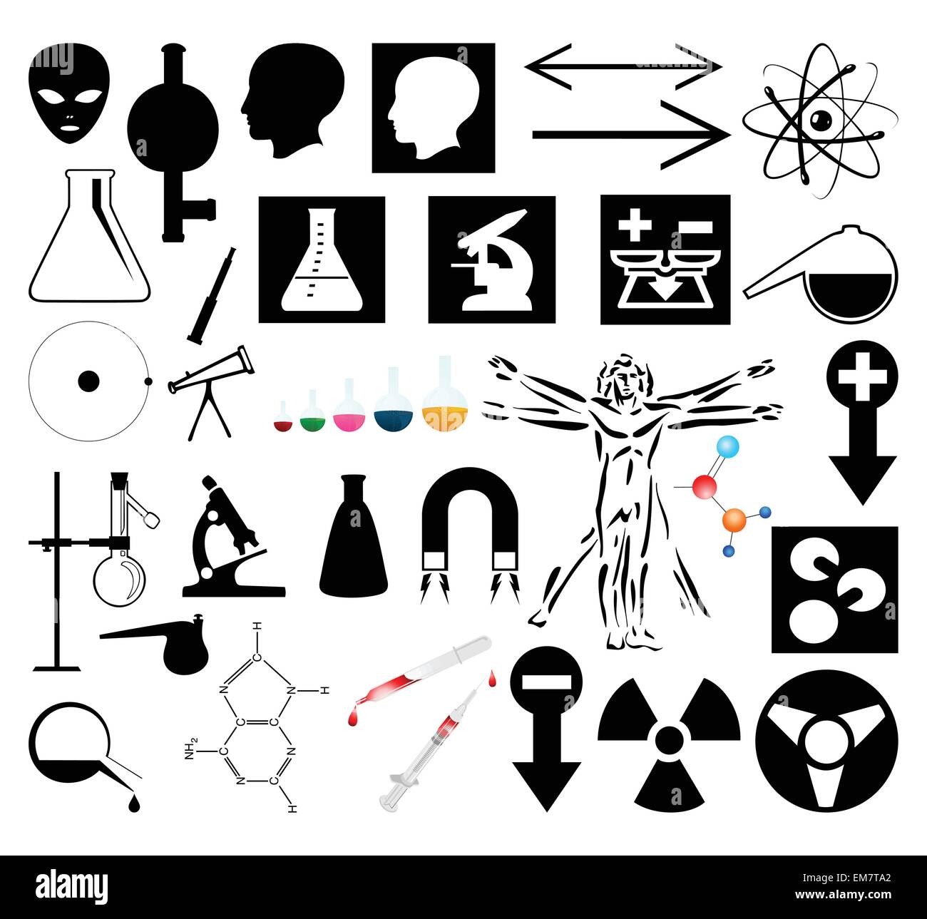 Science microscope Stock Vector Images - Alamy