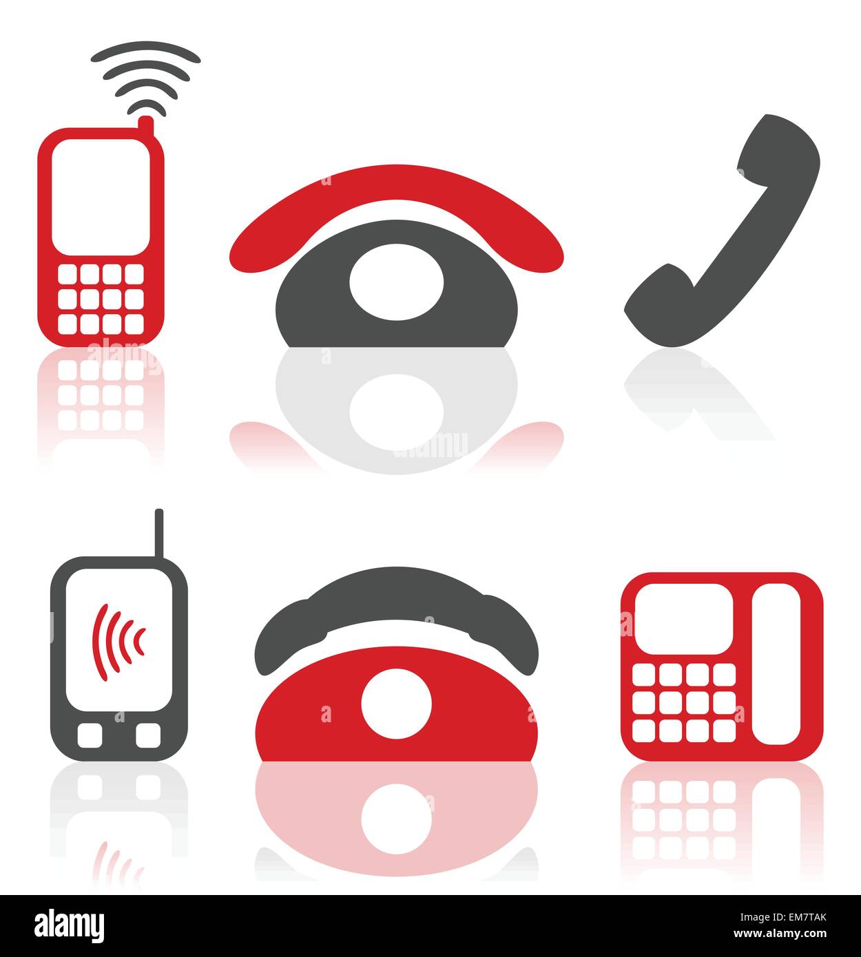 Grey phone illustration vector Stock Vector Images - Alamy