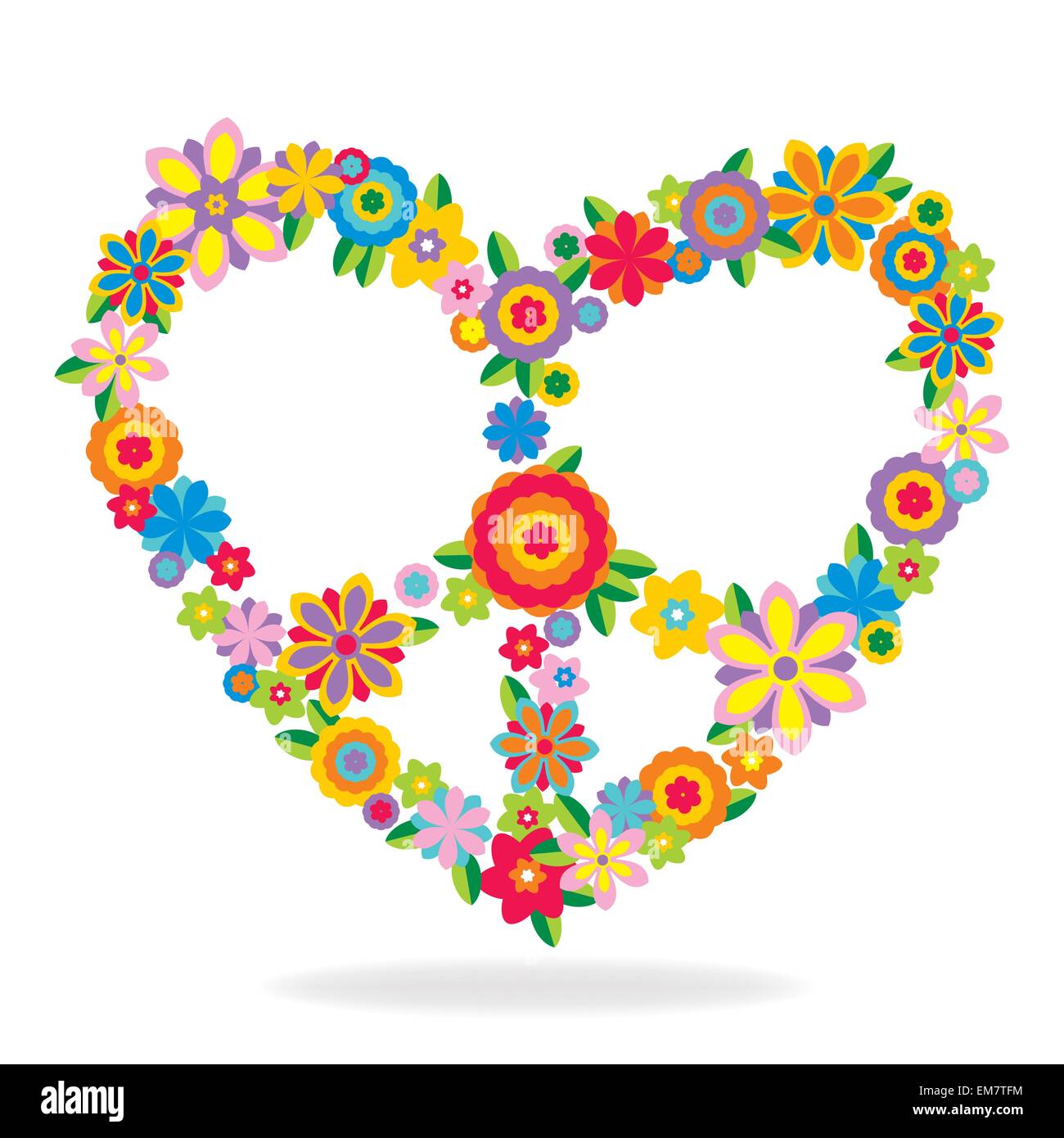 Peace world heart Stock Vector Images - Alamy