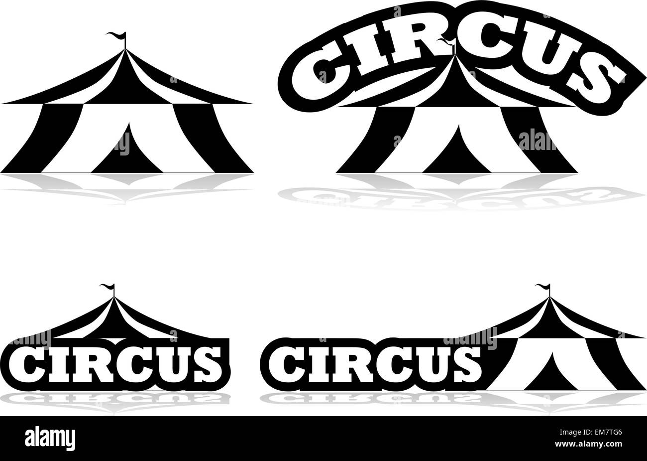 Circus tent striped Black and White Stock Photos & Images - Alamy