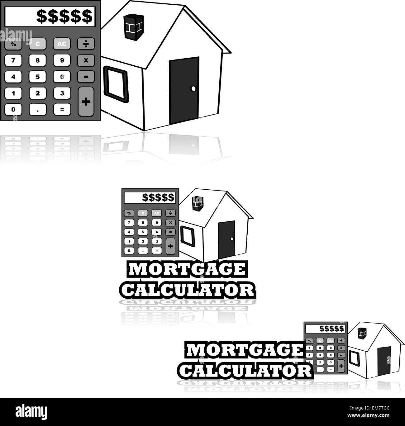 Mortgage interest payment concept Stock Vector Images - Alamy
