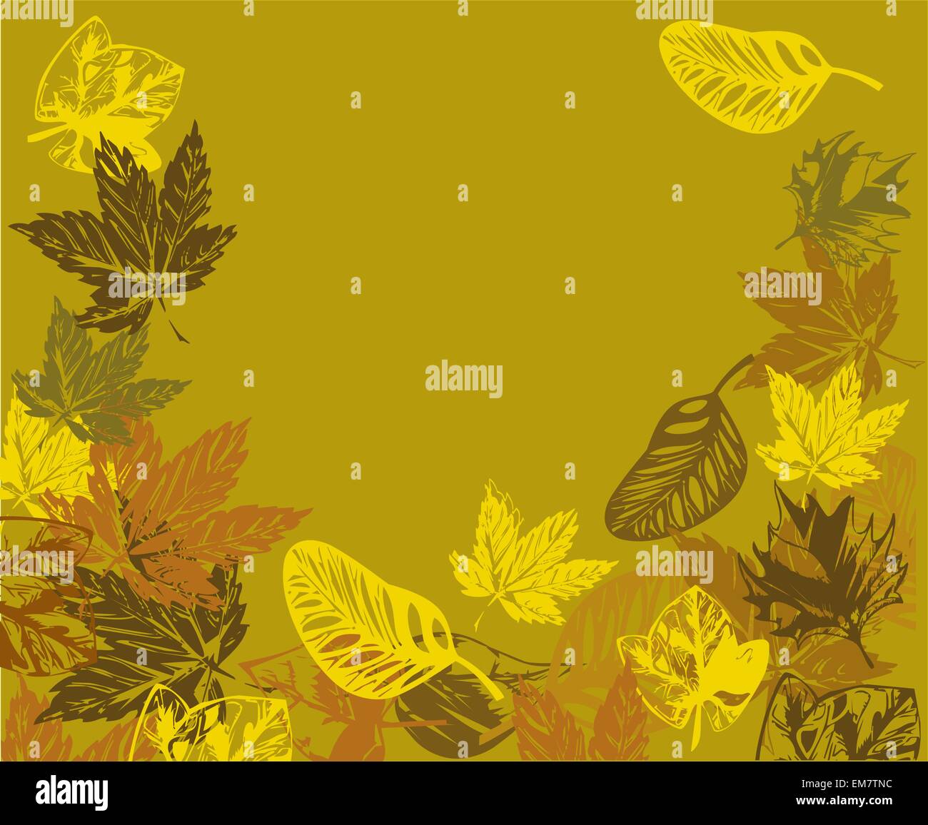 Border frame colorful autumn Stock Vector Images - Alamy