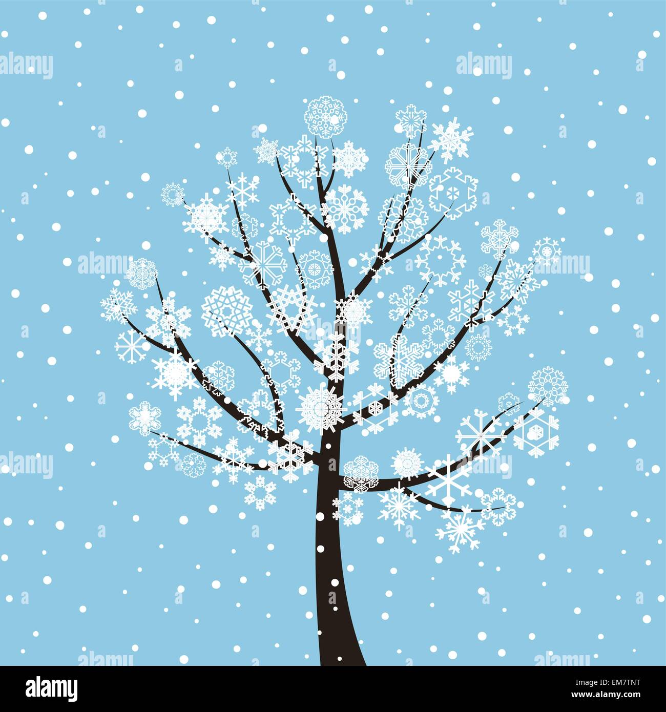 Barren winter tree Stock Vector Images - Alamy