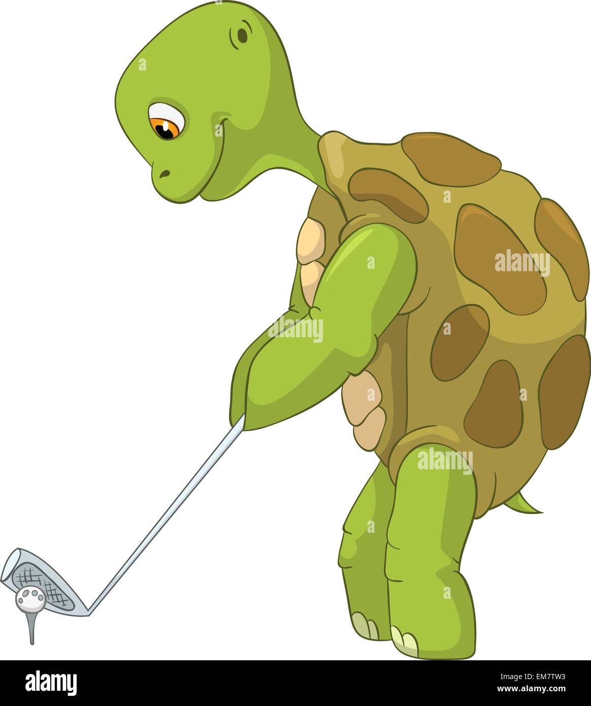 Funny Turtle. Golf Player Stock Vector Image & Art - Alamy