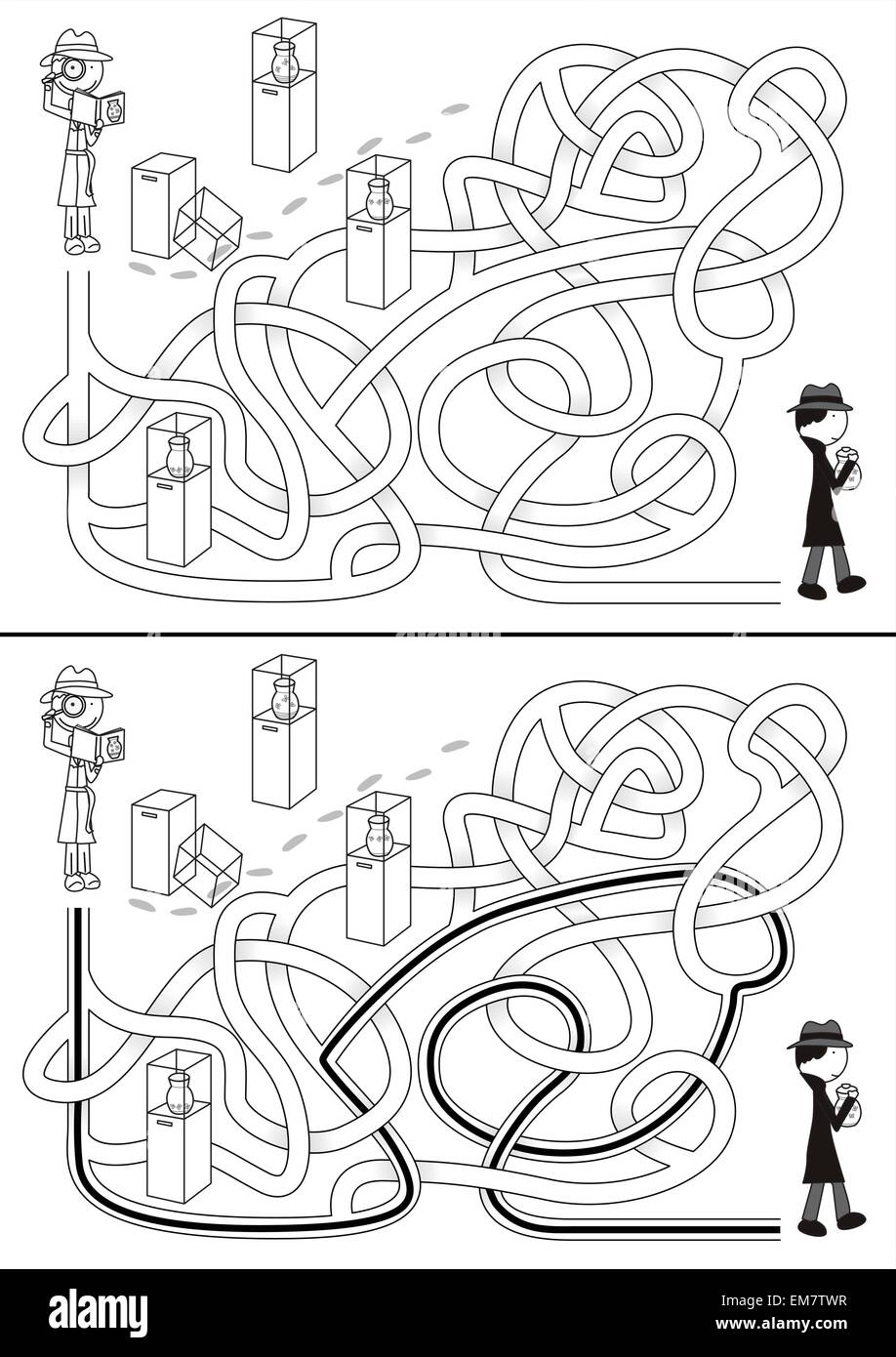 Detective puzzle Stock Vector Images - Alamy