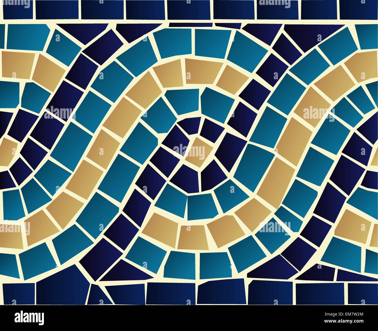 Blue wave pattern Stock Vector Images - Alamy