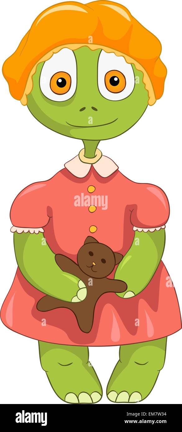 Funny Turtle. Baby Girl Stock Vector Image & Art - Alamy
