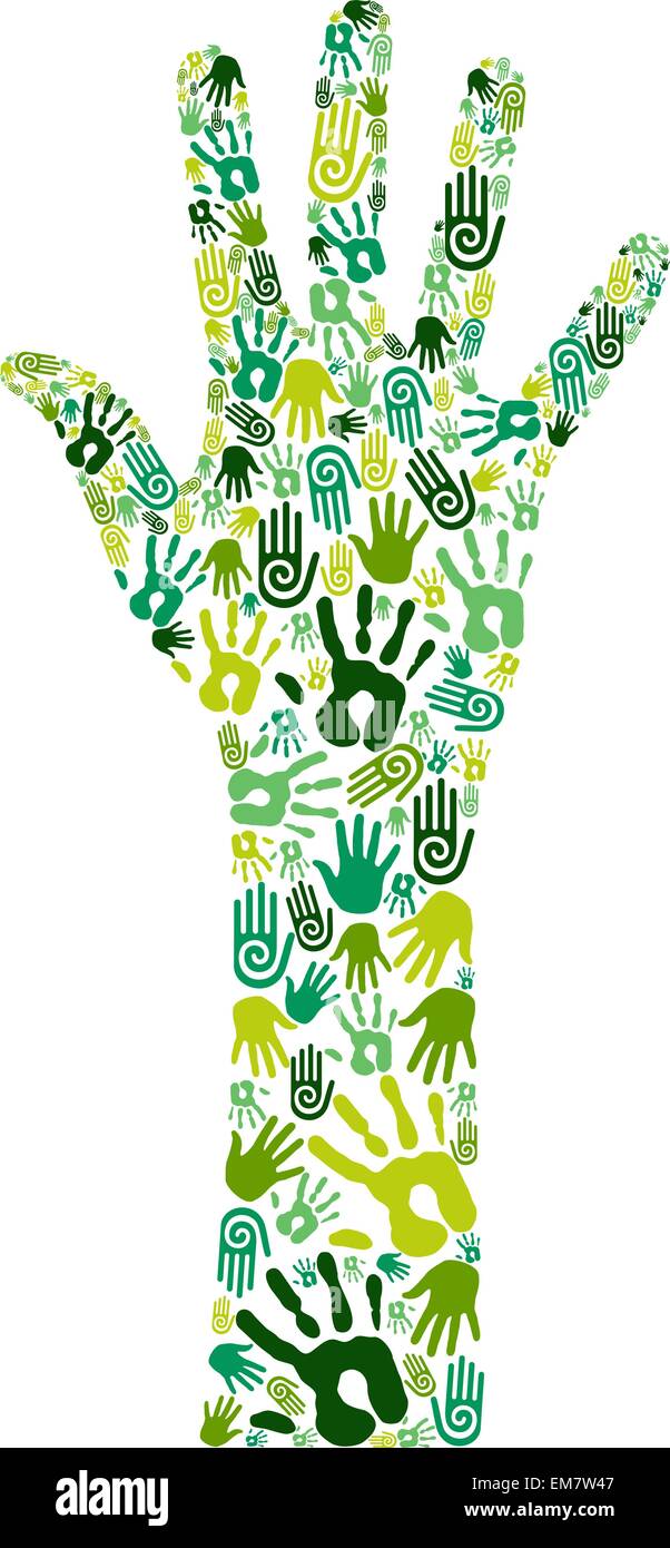 Go green collaborative hands Stock Vector Image & Art - Alamy
