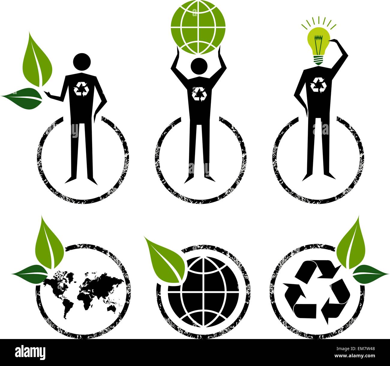 World globe earth recycle signs hi-res stock photography and images - Alamy