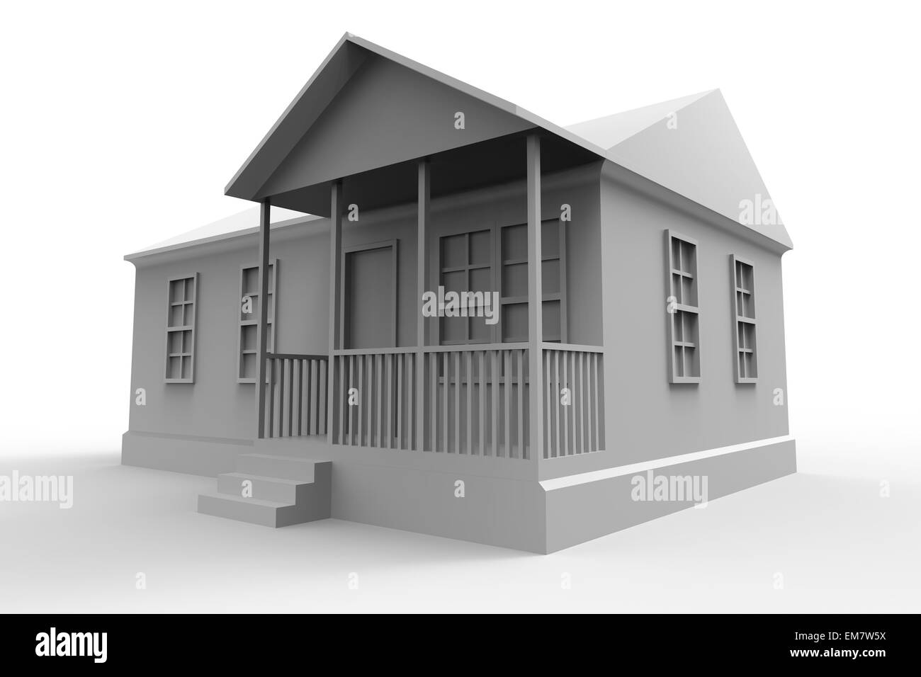 Simple Style house 3d render Stock Photo - Alamy