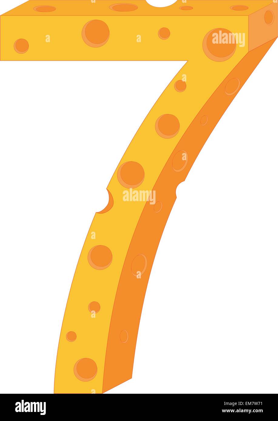 Vector cheese numeral seven Stock Vector Image & Art - Alamy