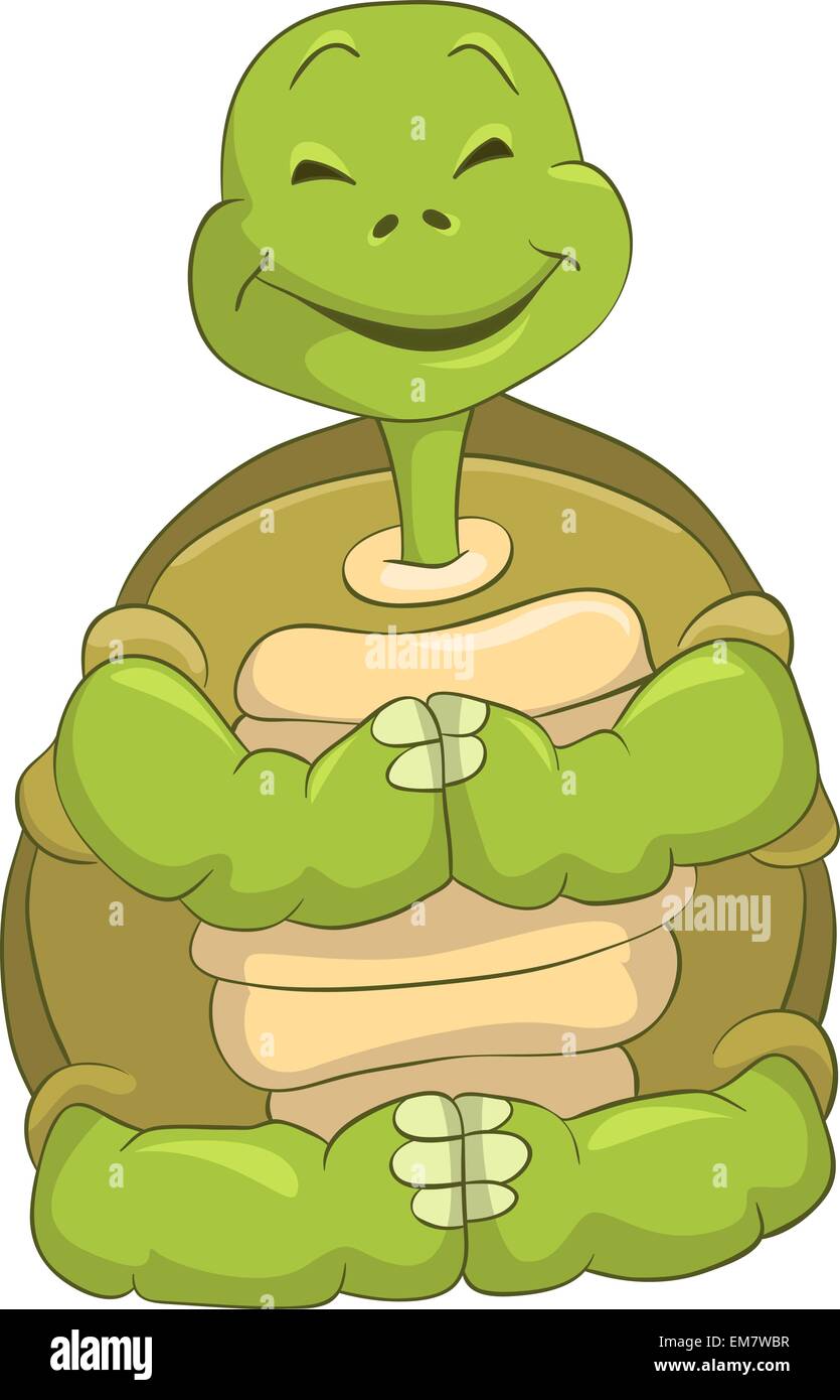 The Turtle Is Sitting Stock Vector Images Alamy