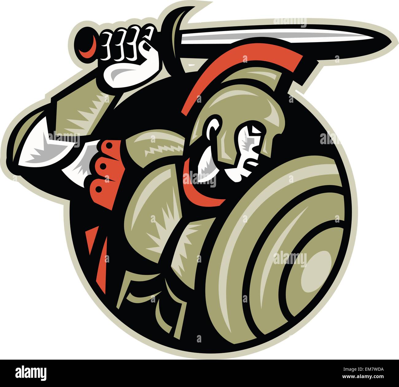 Roman Centurion Soldier With Sword And Shield Stock Vector Image & Art ...