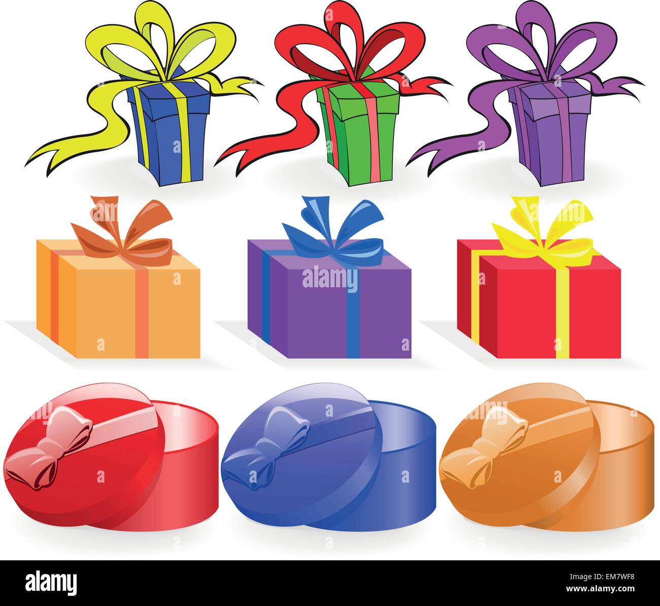 set of nine boxes Stock Vector Image & Art - Alamy