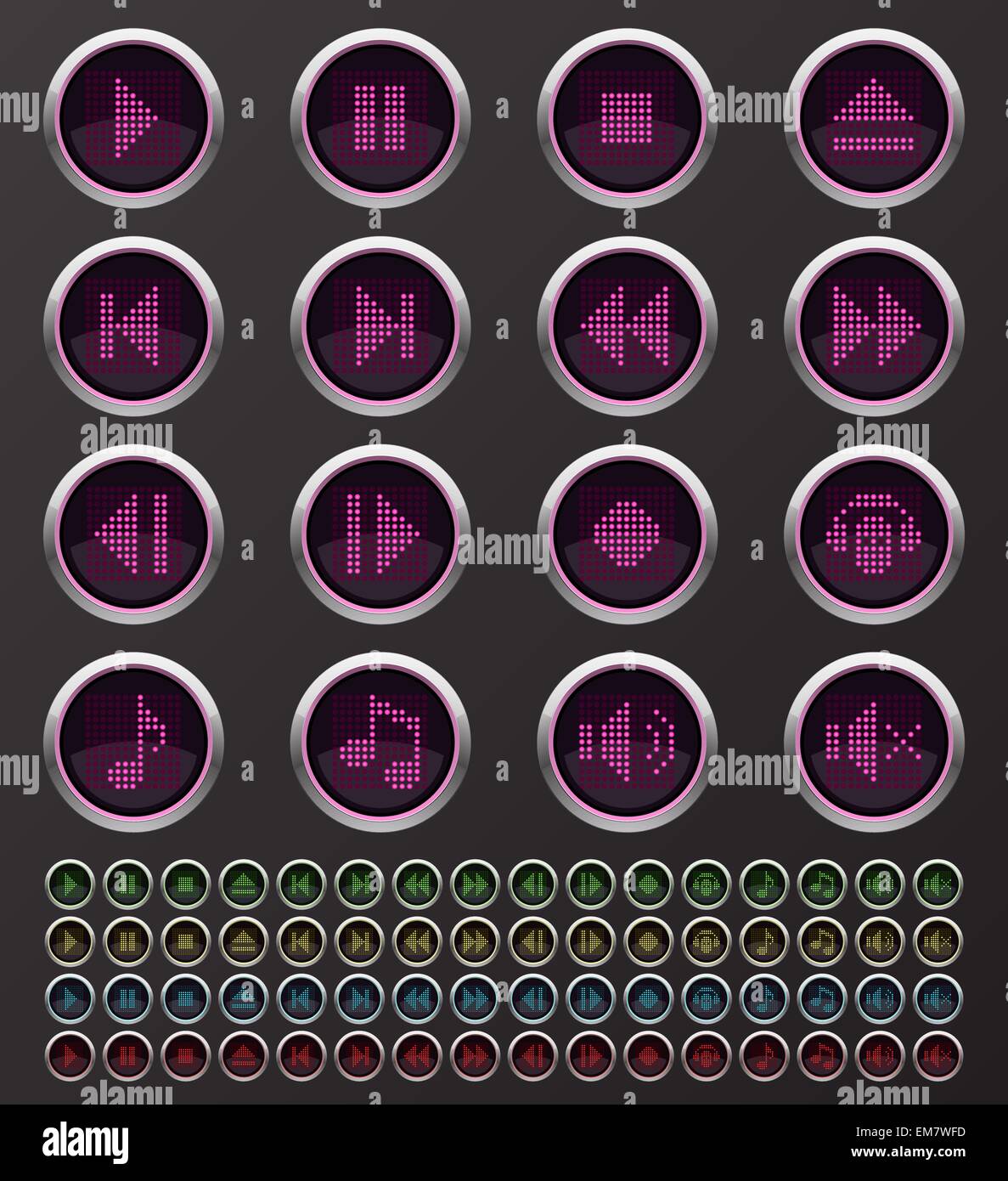 Radio control buttons Stock Vector Images - Alamy