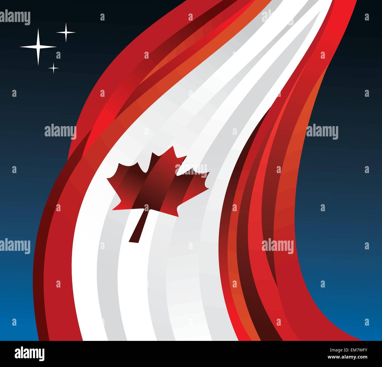 Blue white flag canada Stock Vector Images - Alamy