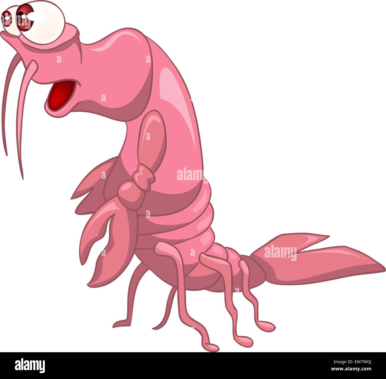 Cartoon Character Crawfish Stock Vector Image & Art - Alamy