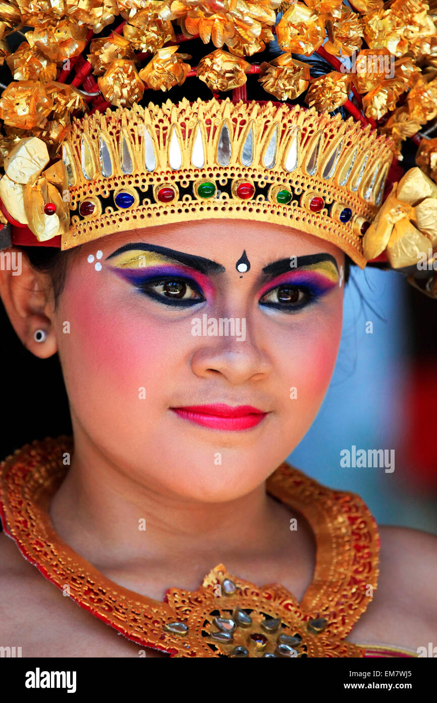 Bali, Indonesia - Jule 04, 2010: Portrait of the young smiling girl in ...