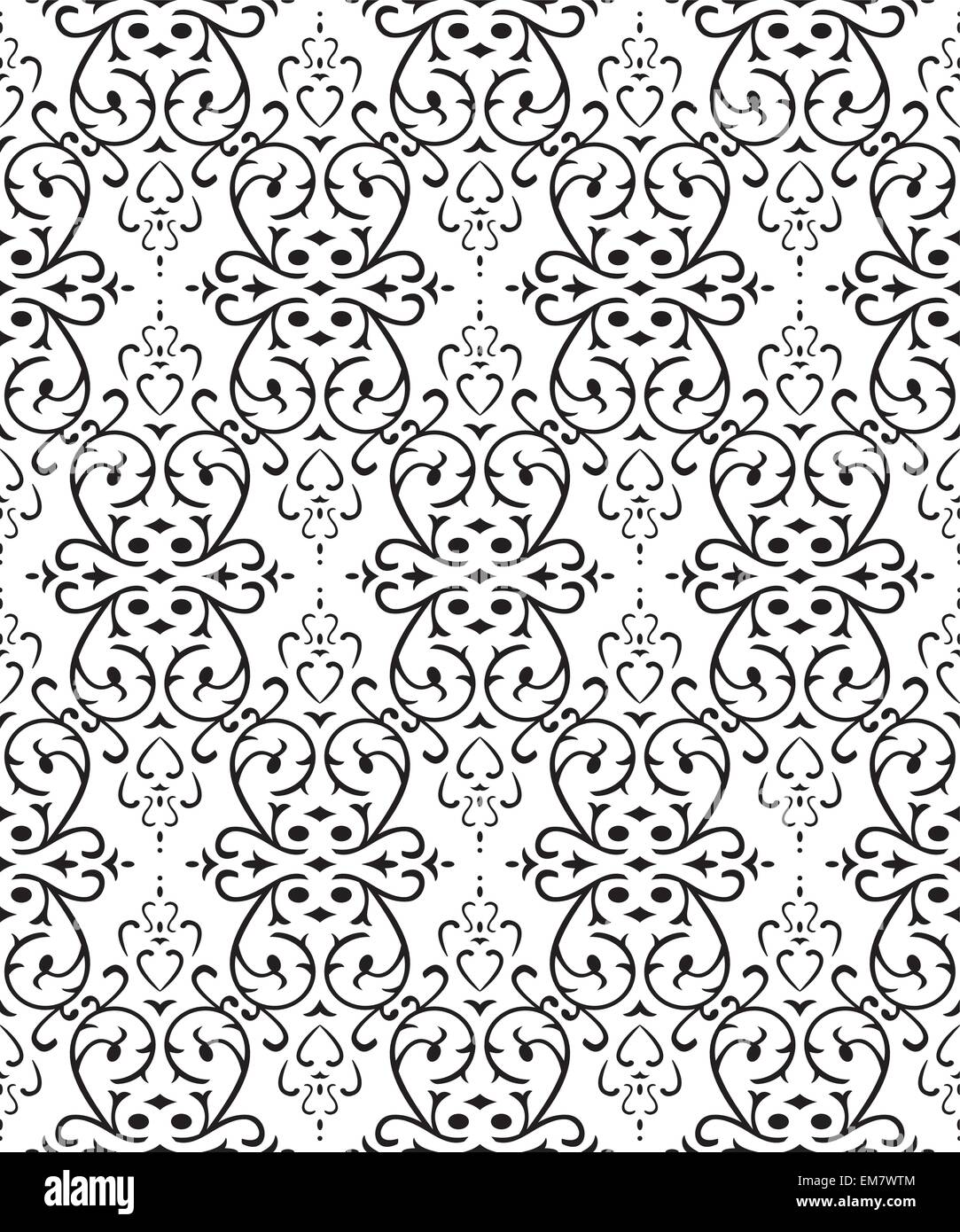 Geometric pattern of flowers Black and White Stock Photos & Images - Alamy