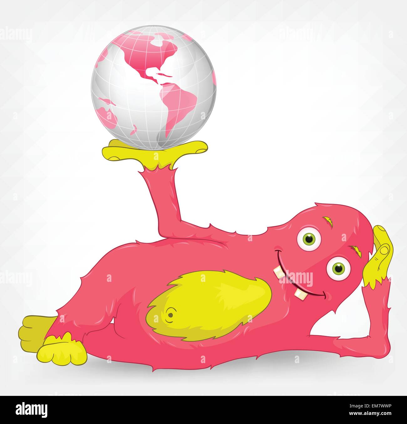 Earth globe funny cartoon Stock Vector Images - Alamy