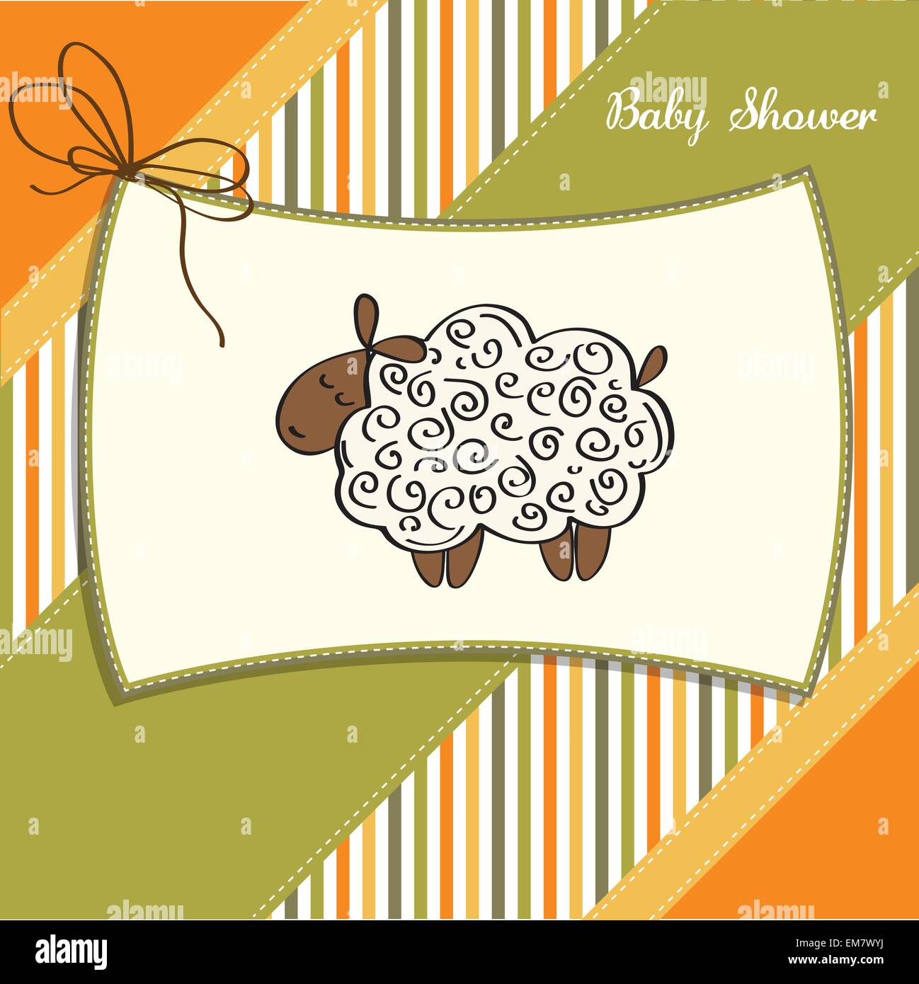 cute shower card with sheep Stock Vector Image & Art - Alamy