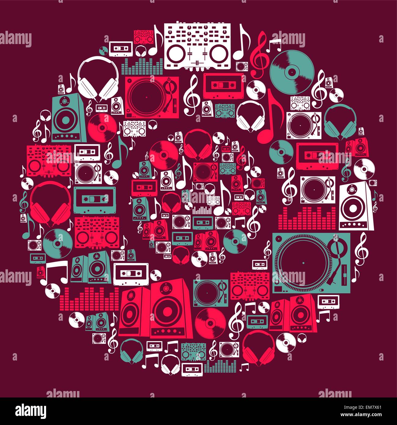 Dj Music icons disc Stock Vector Image & Art - Alamy