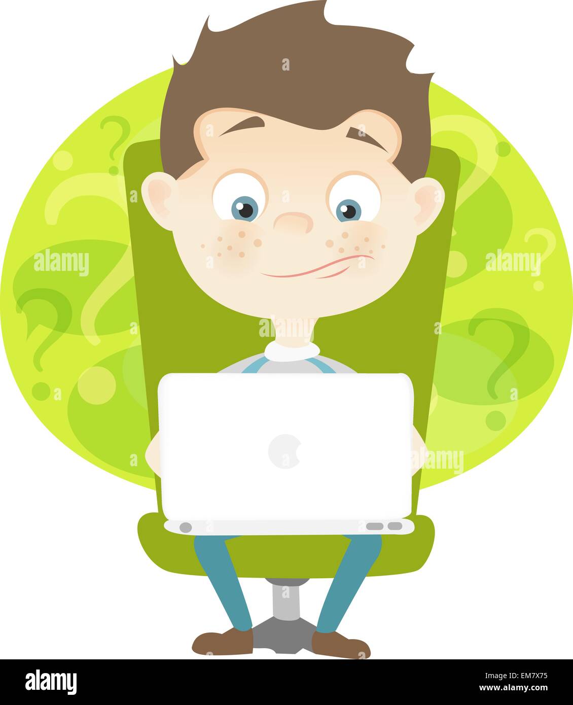 Teenager office work Stock Vector Images - Alamy