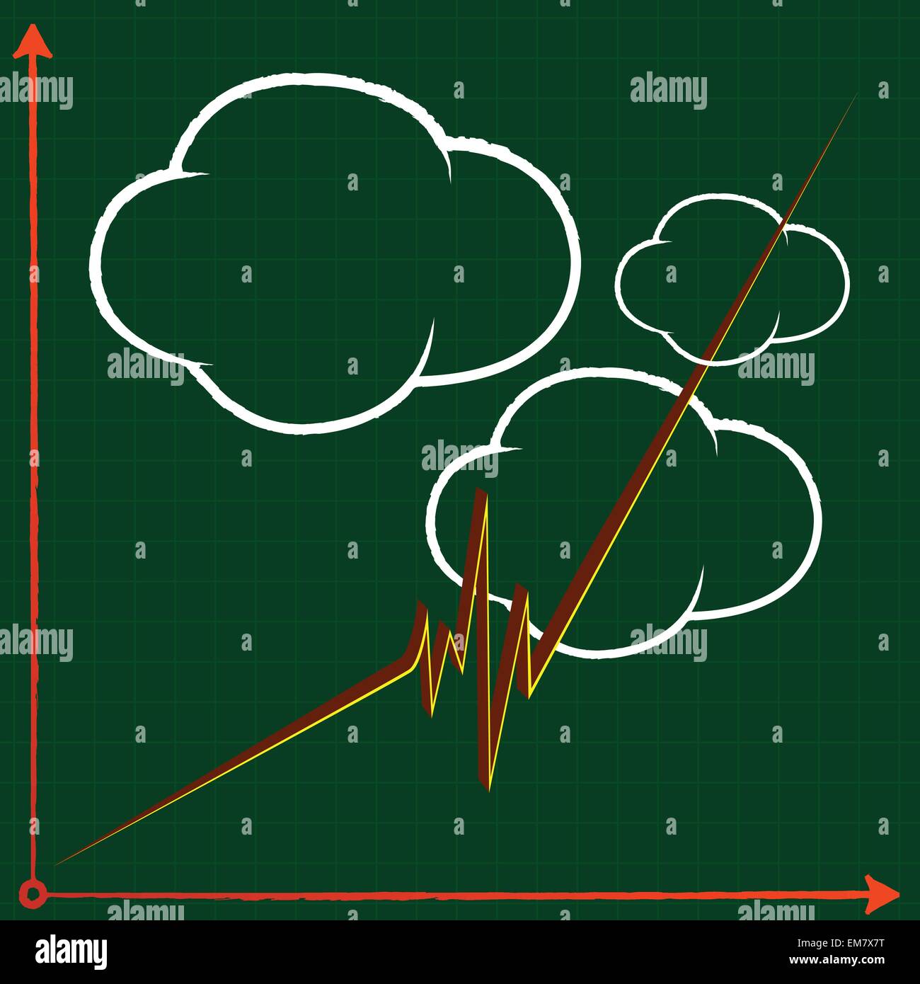 3d graph and clouds Stock Vector Image & Art - Alamy