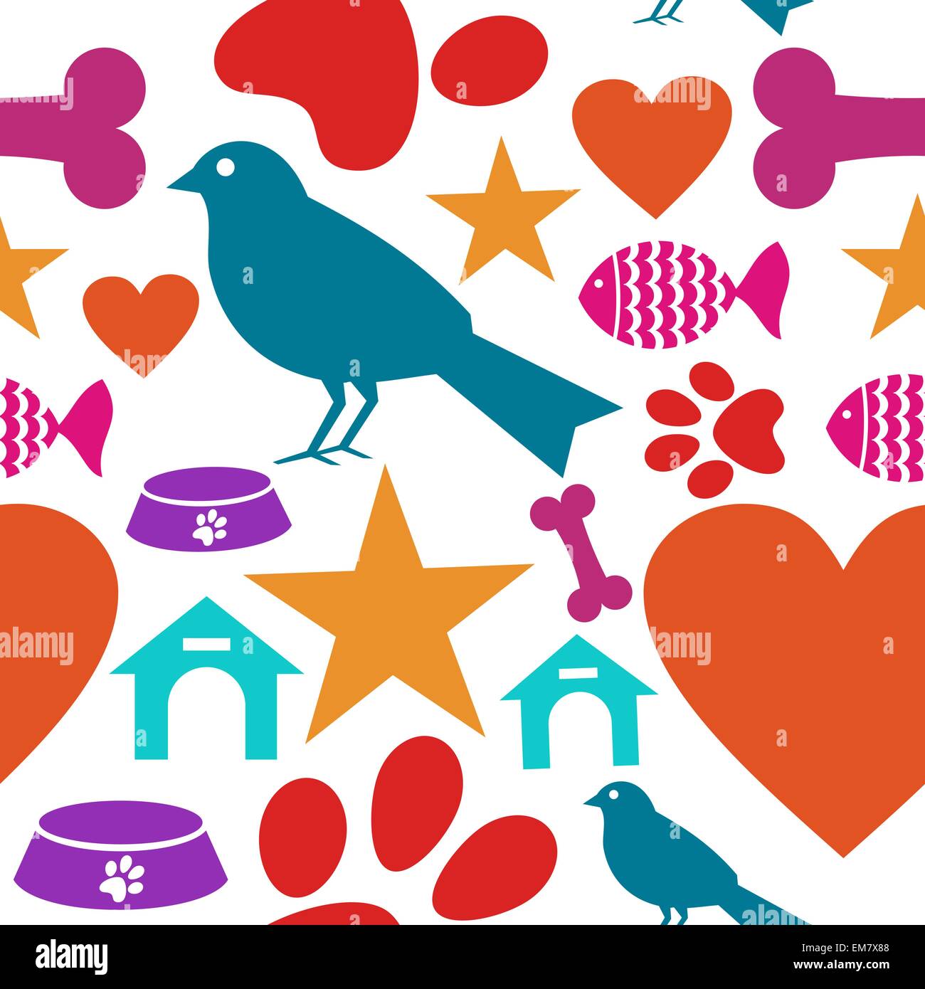 Love for pets icon seamless pattern Stock Vector Image & Art - Alamy