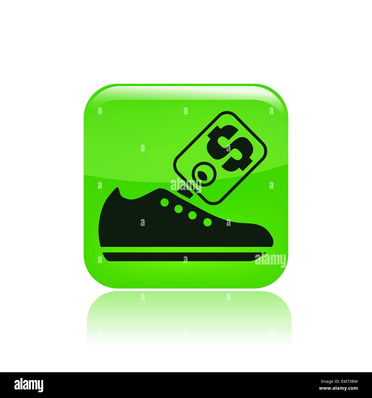 Vector illustration of isolated shoe price icon Stock Vector Image ...