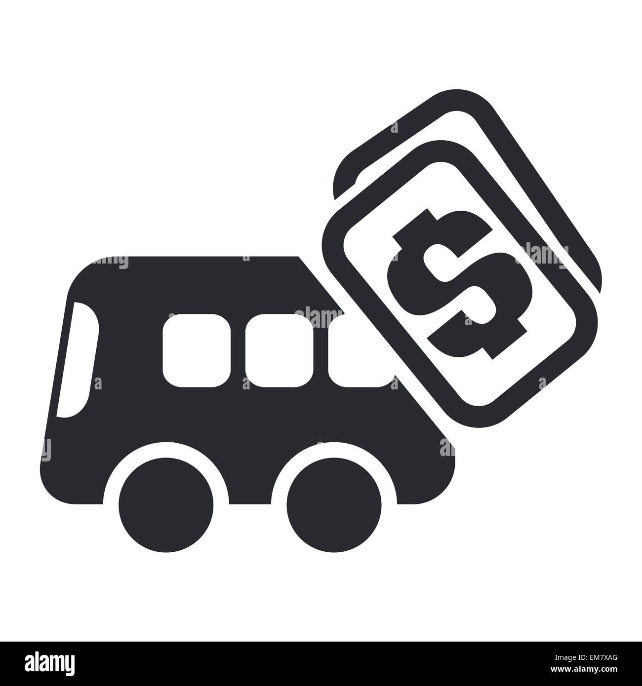 Vector illustration of isolated bus cost icon Stock Vector Image & Art ...