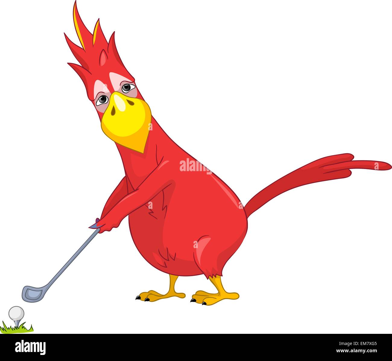 Funny Parrot. Golf Stock Vector Image & Art - Alamy