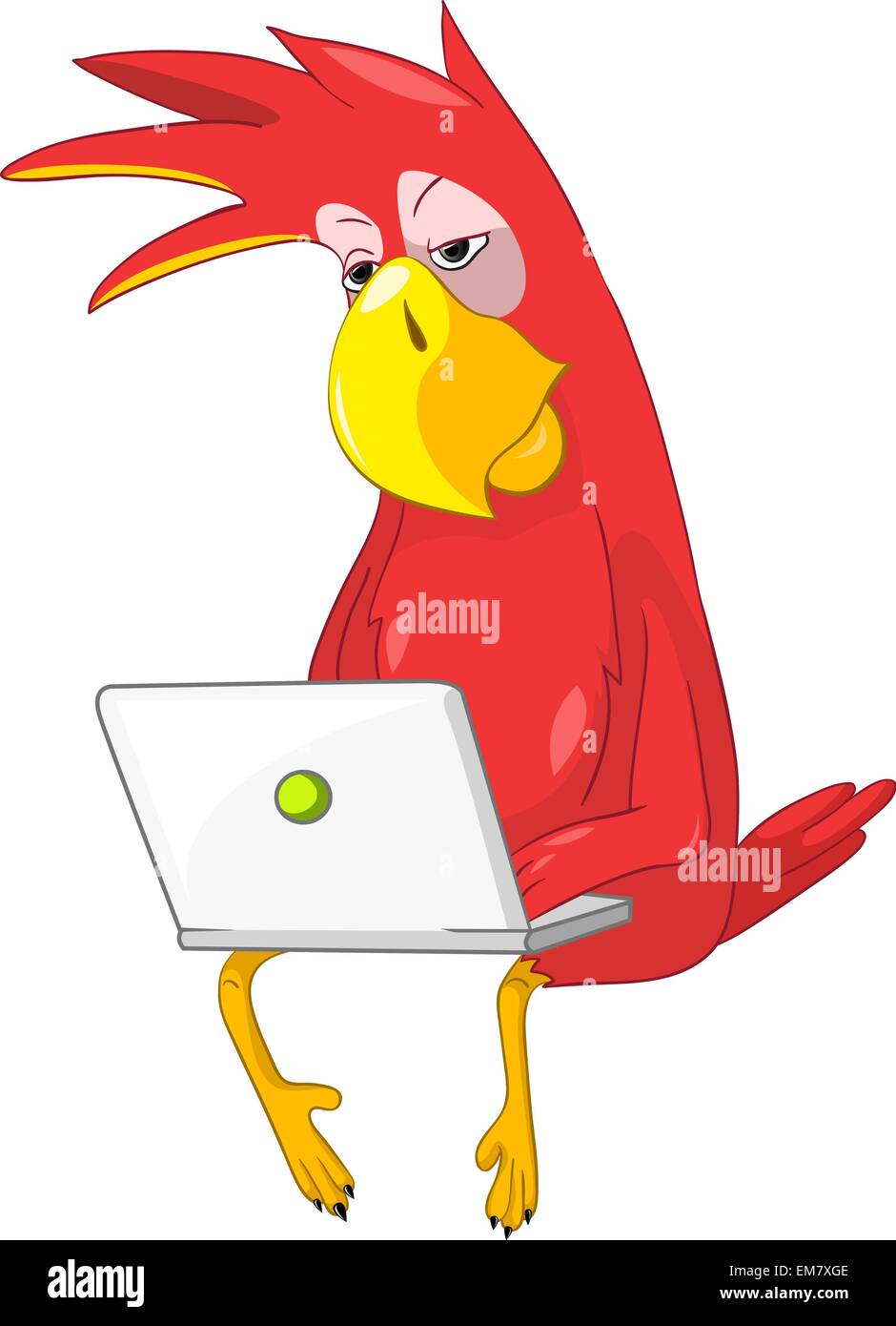 Funny Parrot. Coder Stock Vector Image & Art - Alamy