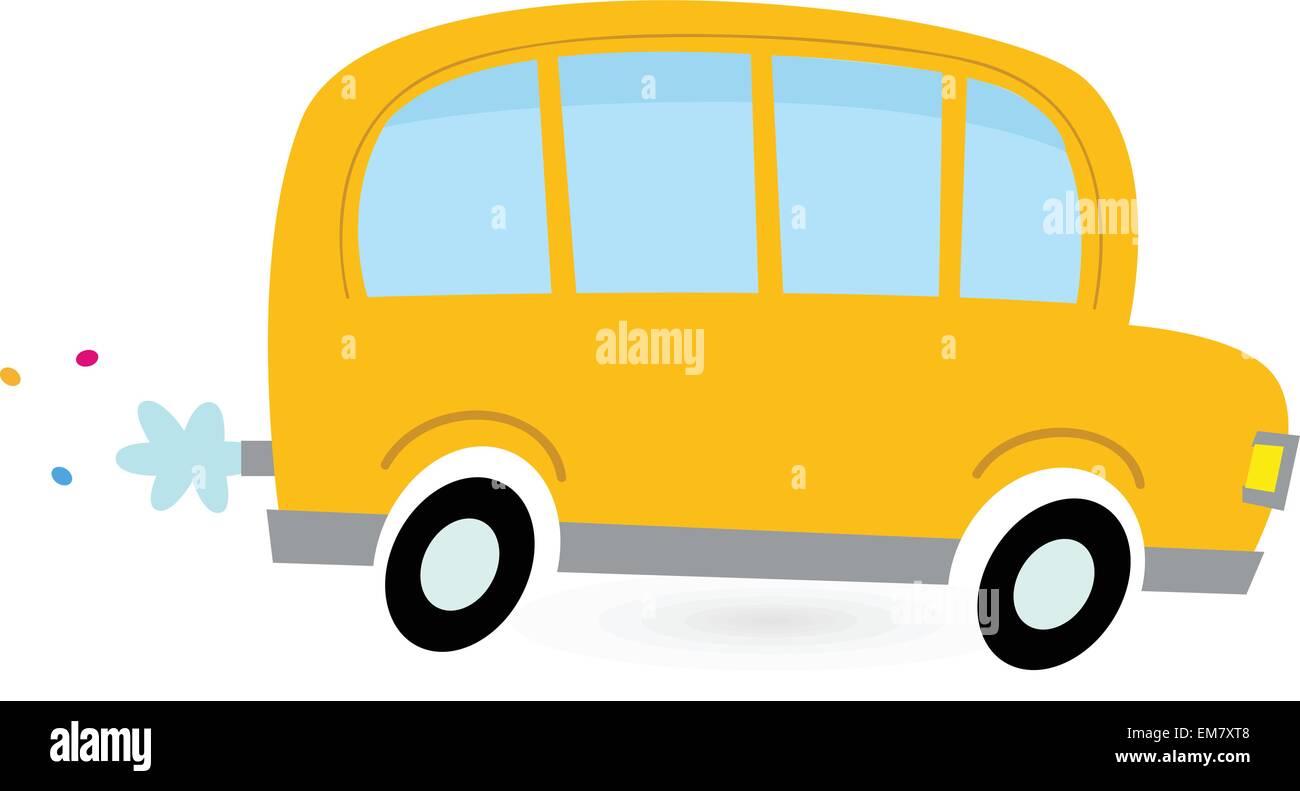 Cartoon school bus hi-res stock photography and images - Alamy