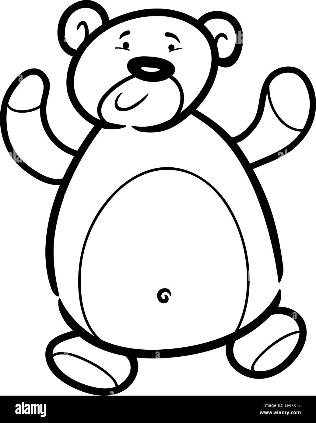 teddy bear cartoon for coloring book Stock Vector Image & Art - Alamy