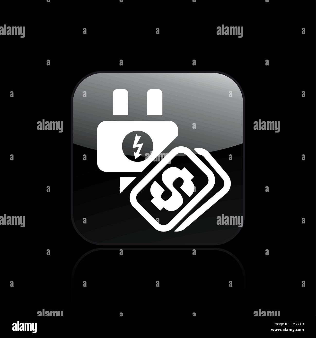 Vector illustration of single energy cost icon Stock Vector Image & Art ...